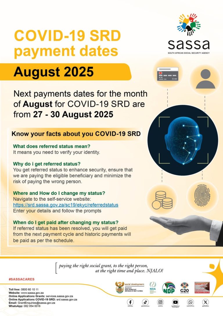 SRD SASSA Status Check 2025